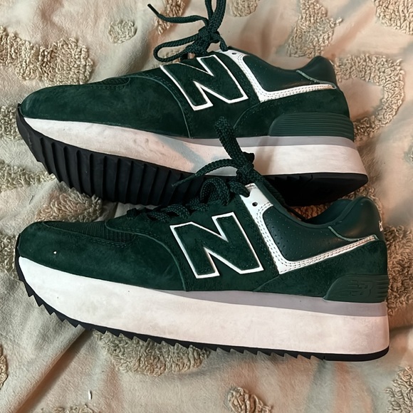New Balance | Shoes | Rare Green Platform New Balance 574 | Poshmark